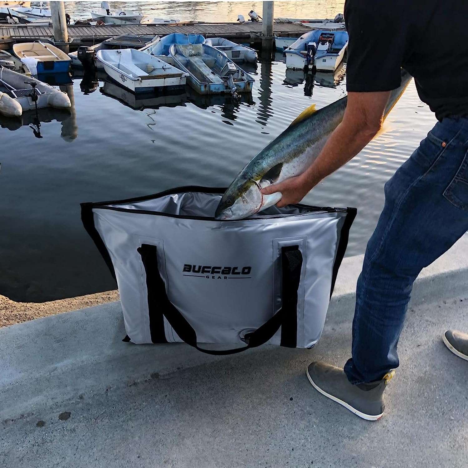 55L Insulated Fish Cooler Bag Flat Bottom | Buffalo gears.100% ...