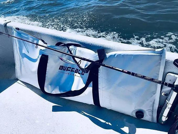 Buffalo Gear 40x18in Insulated Fish Cooler Bag, white